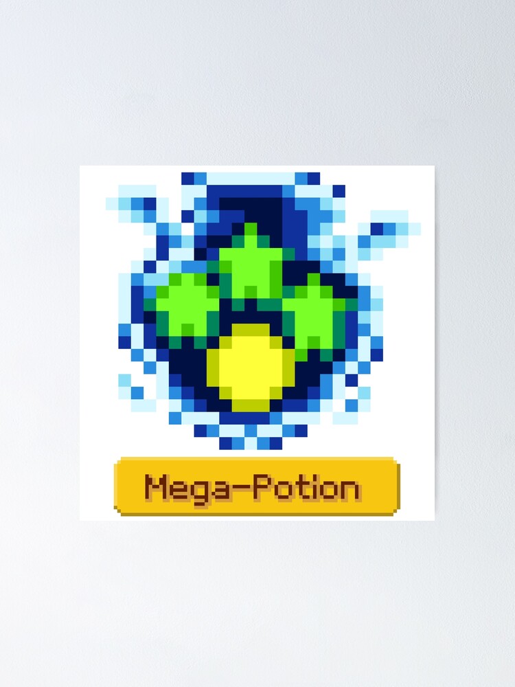 "Kingdom Hearts // Mega-Potion - Pixel Art" Poster for Sale by Y-M-D ...