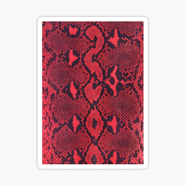 "Red Snakeskin Print" Sticker for Sale by koovox | Redbubble