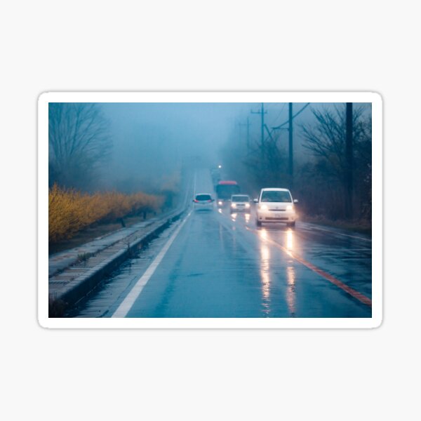 "Rainy Drive" Sticker for Sale by sushil3d | Redbubble