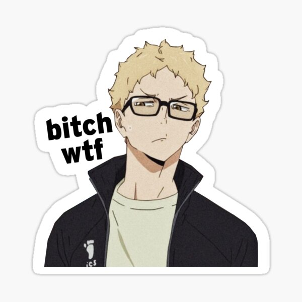 "Kei Tsukishima" Sticker for Sale by kawaiicrossing | Redbubble