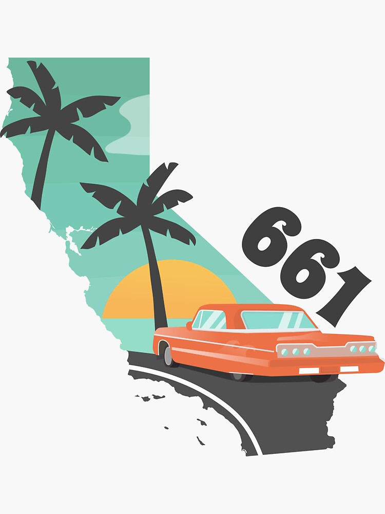 "California 661" Sticker for Sale by TheQuoteFactory | Redbubble