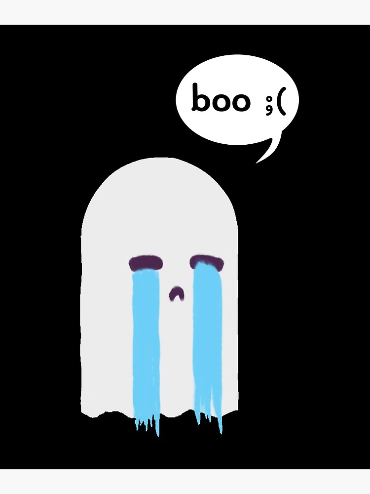"Sad Ghost Saying Boo" Poster for Sale by ProdigyArtShop | Redbubble