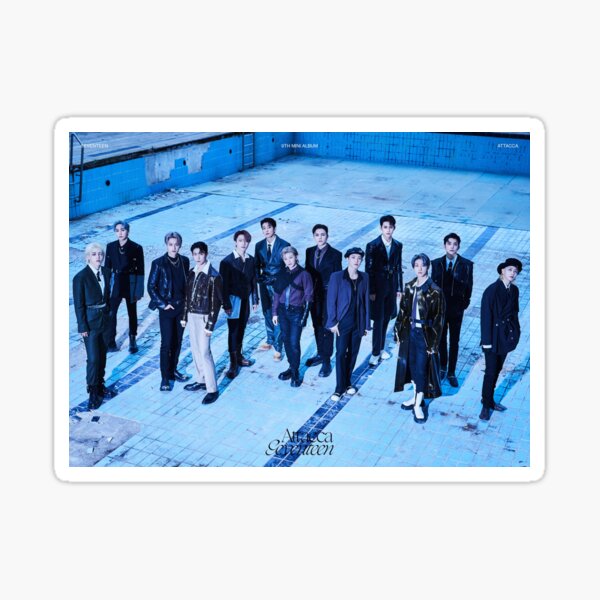 "Seventeen “Attacca”" Sticker for Sale by HaloHaloShine | Redbubble