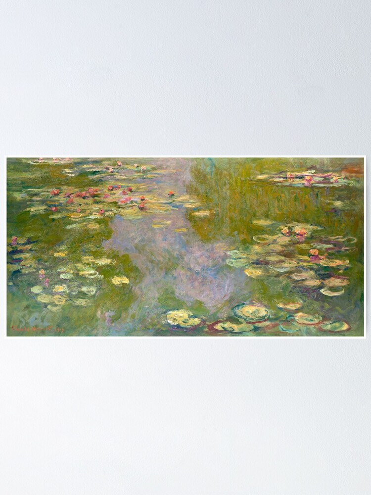 "Impressionist Painting Water Lilies (1919) by Claude Monet" Poster for ...