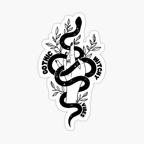 Pegatina «Vibraciones del lector de Snake, Gothic, Witchy, Dark Romance ...