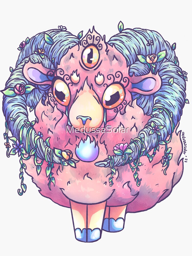 "Pastel Aries" Sticker by MedussaSolar | Redbubble
