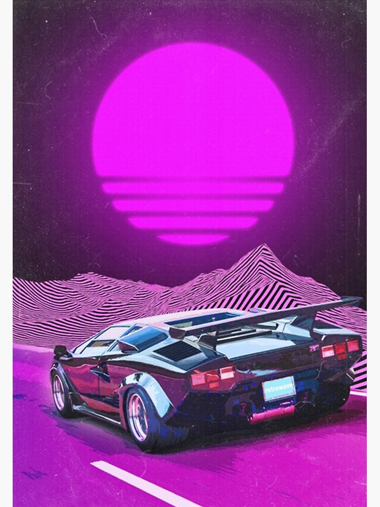 "Countach Retrowave" Sticker for Sale by alfonsodelac | Redbubble