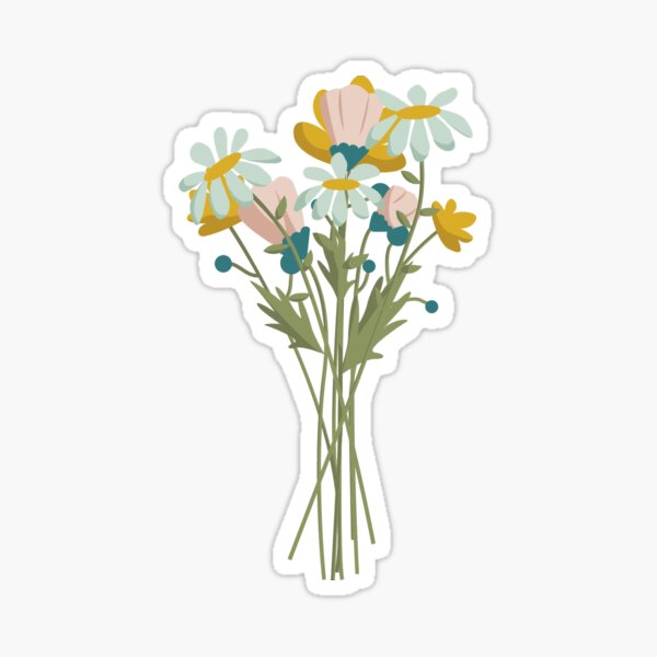 "Small Wildflower Bouquet " Sticker for Sale by arishatz | Redbubble