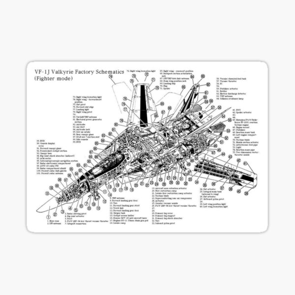 "Aircraft Exploded View" Sticker by MarkyShoppe | Redbubble