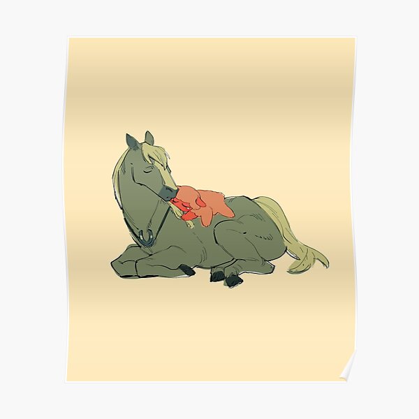 "Centaurworld Sleeping On a Horse Sticker - Centaurworld Horse Sticker ...