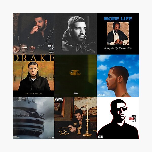 "Drake Album Covers" Photographic Print for Sale by Cutelovely96 ...