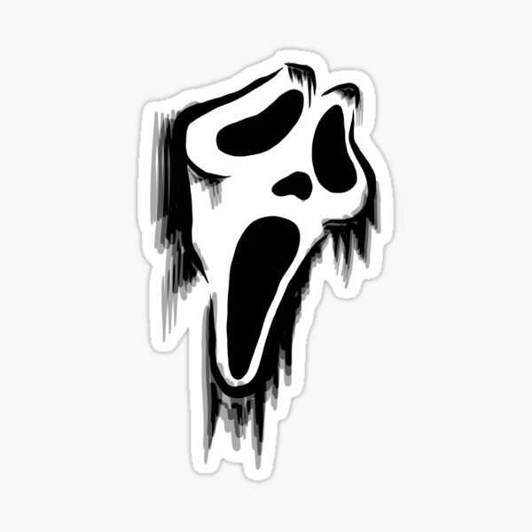 "ghostface" Sticker by littlegraphics | Redbubble