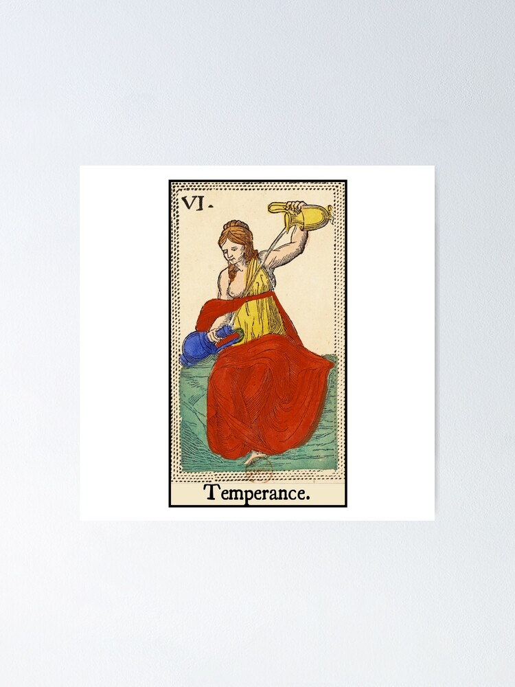 Póster «Carta del Tarot de la Templanza - Arcanos Mayores - Tarot ...