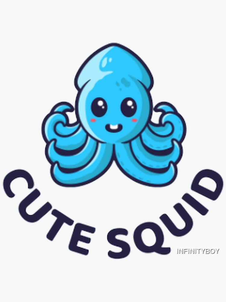 "Cute Squid" Sticker by INFINITYBOY | Redbubble