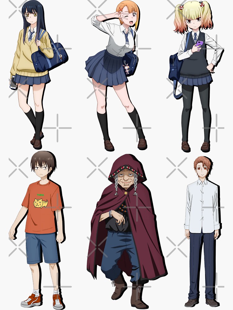 "Mieruko chan- All Characters " Sticker for Sale by Neelam789 | Redbubble