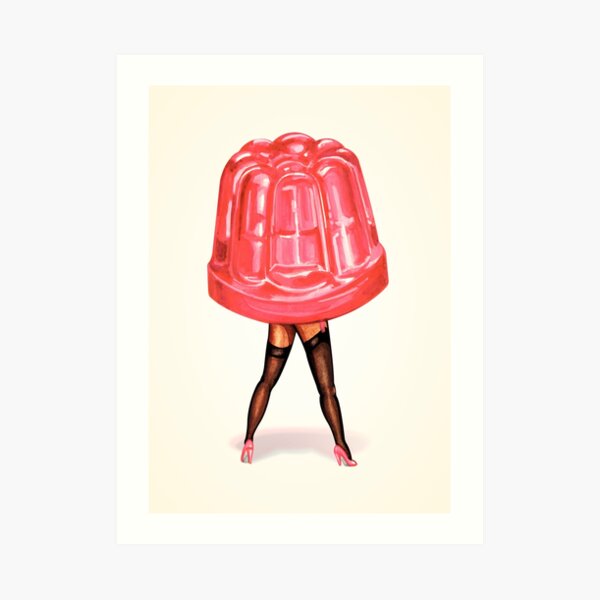 "Pink Jello Pin-Up" Art Print for Sale by KellyGilleran | Redbubble