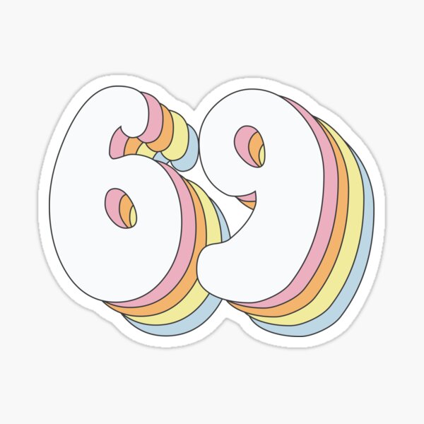 "Groovy 69 - Funny Motorcycle Or Cool Biker Helmet Design" Sticker for ...