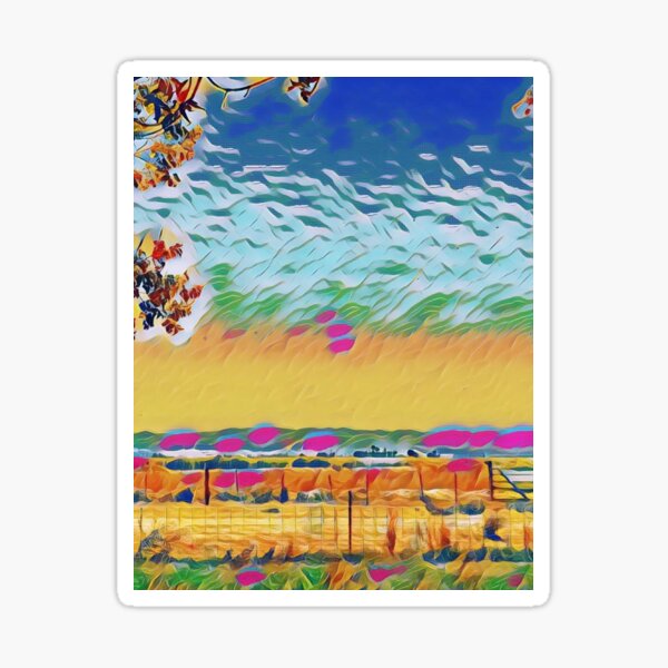 "California Valley abstract" Sticker by Lhartman77 | Redbubble