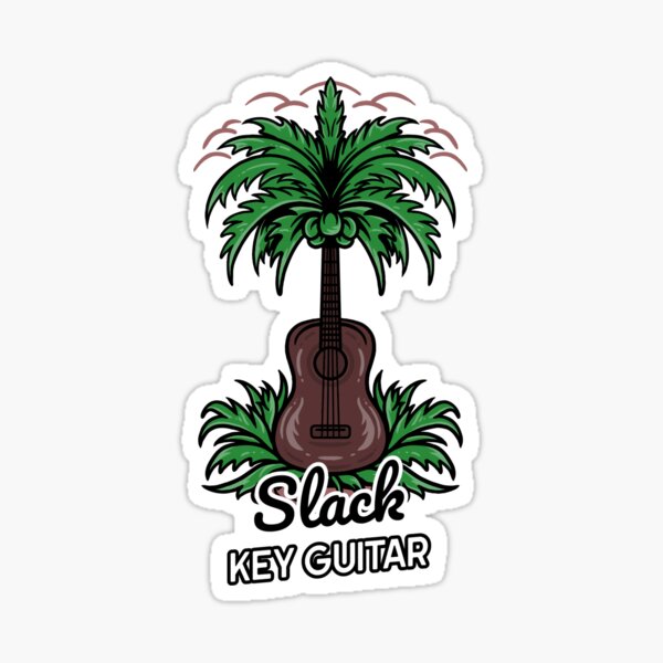 "Slack Key Guitar Shirt" Sticker for Sale by GuitarNuts | Redbubble