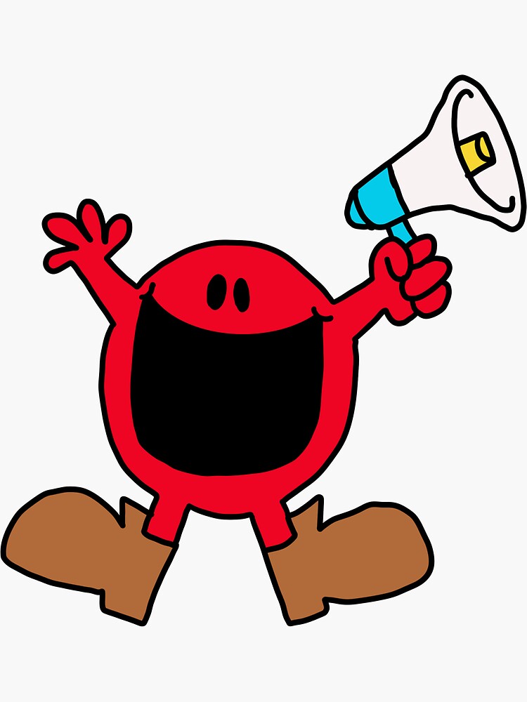 "mr loud mr men" Sticker for Sale by ellenugget | Redbubble