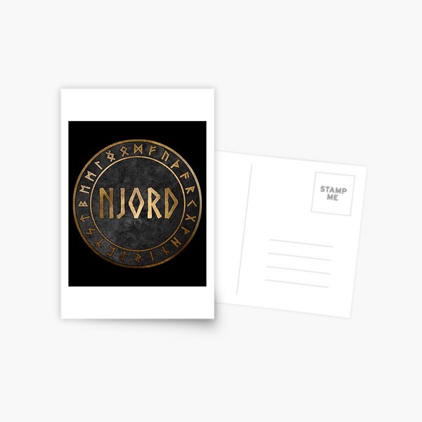 "Njord Norse God of the Sea Viking Runes" Postcard by WarlordApparel ...