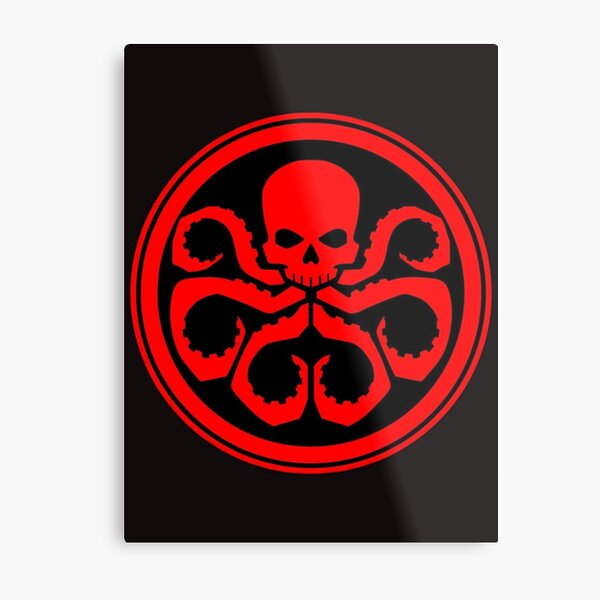 Hydra Red Skull Print Captain America Shield Art Print Set Of 3 ...
