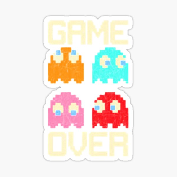 "Game Over 80s" Sticker for Sale by troilanhroi84 | Redbubble