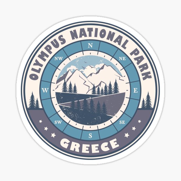 "Olympus National Park Greece Vintage Hiking Design" Sticker for Sale ...