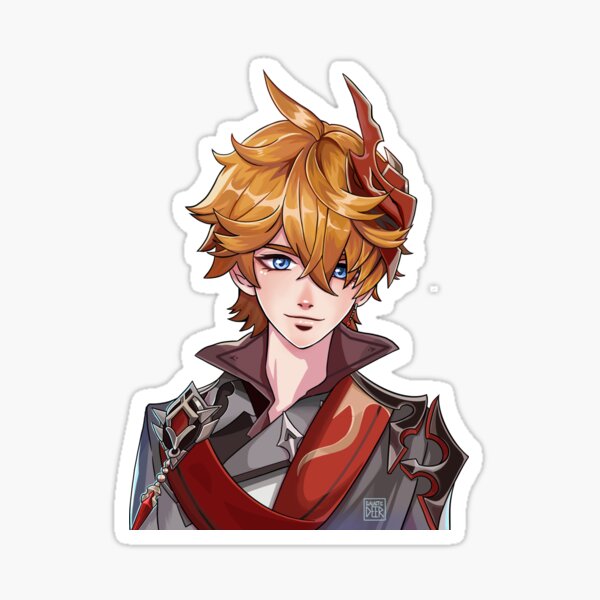 "Genshin Impact Childe Tartaglia" Sticker for Sale by Galactic-deer ...