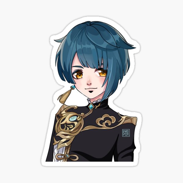 "Genshin Impact Xingqiu" Sticker for Sale by Galactic-deer | Redbubble