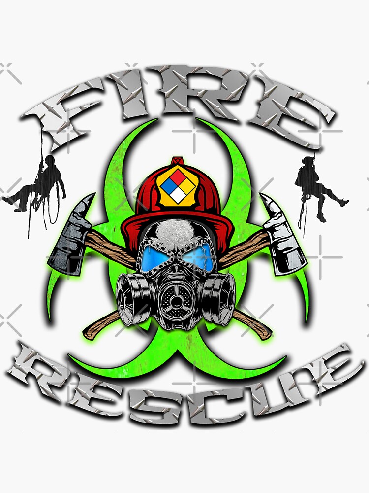 "Fire Rescue" Sticker for Sale by artistwill | Redbubble