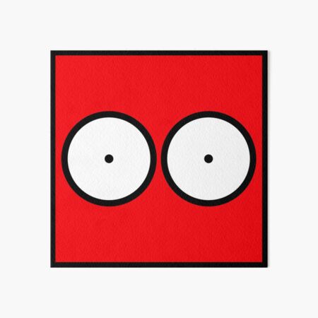 "Kubi - the square emoticons - RedPassion, the worried face" Art Board ...