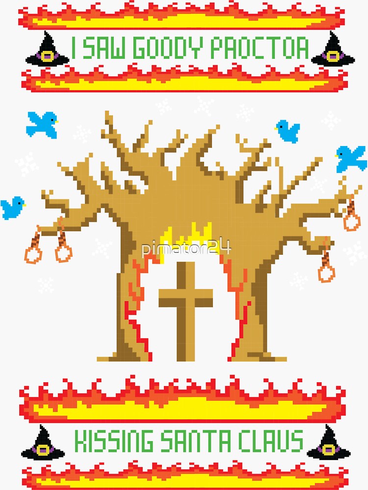 "Goody Proctor Kissing Santa Claus" Sticker for Sale by pimator24 ...