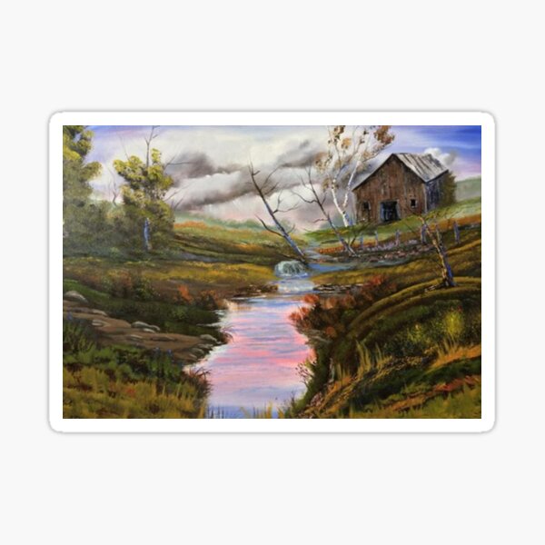"Sycamore by the barn" Sticker for Sale by Kevin Nunn | Redbubble