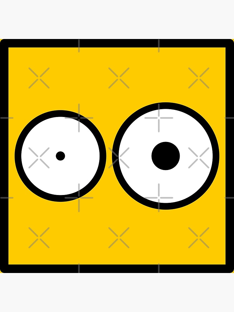 "Kubi - the square emoticons - Doh, the surprised face" Art Print for ...