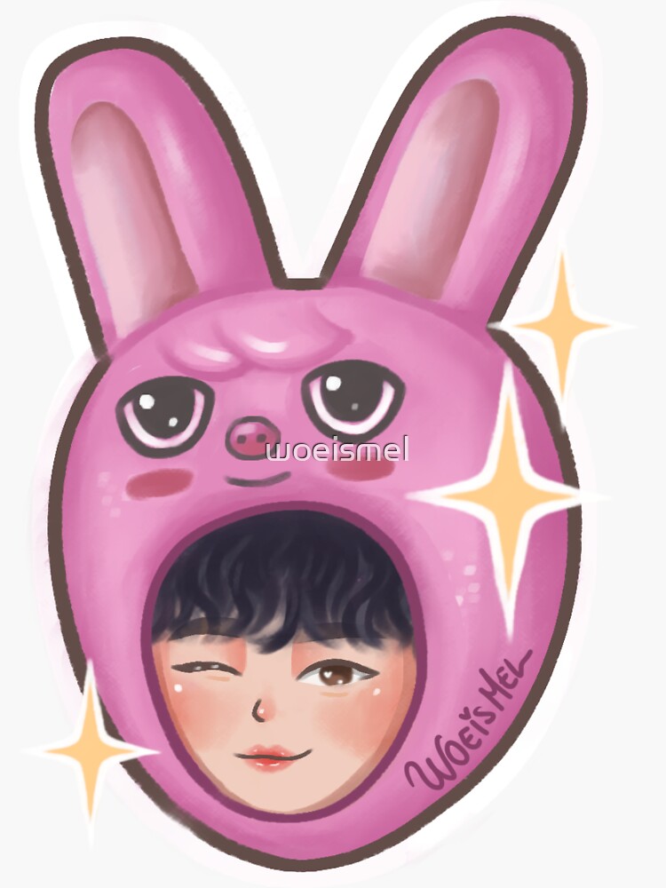 "Changbin Stray Kids SKZOO Dwaekki" Sticker for Sale by woeismel ...