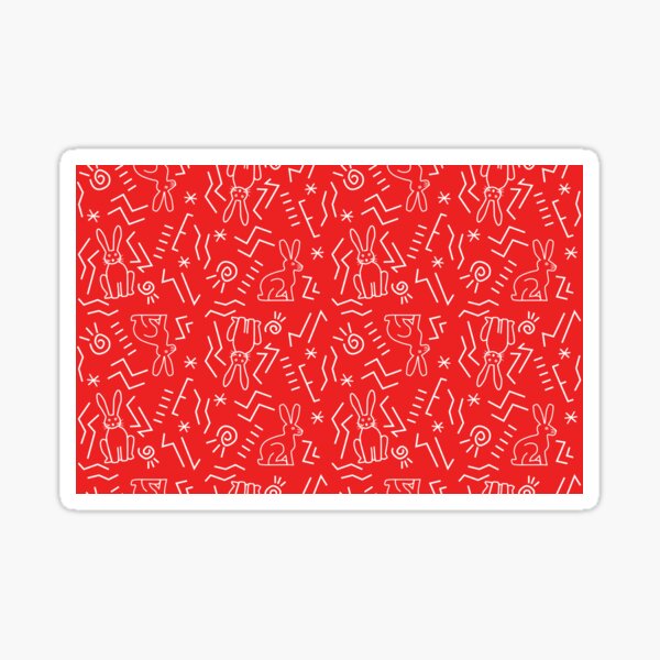 "Jumping Jacks (Red)" Sticker for Sale by deboldart | Redbubble