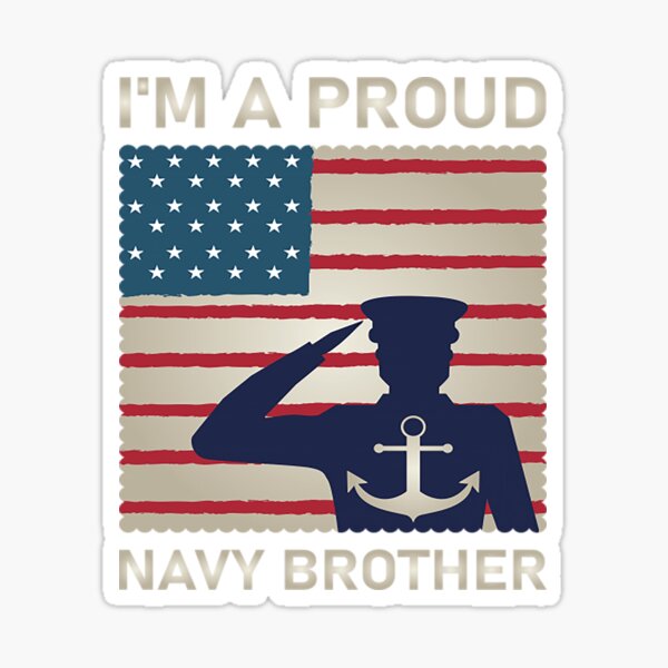 "Us Navy T-ShirtUS Navy Proud Brother Proud US Navy Brother For Veteran ...