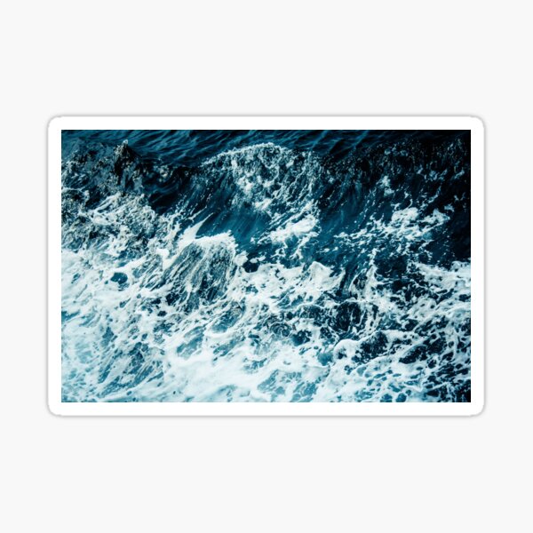 "Dark Blue Ocean Waves - Blue Ocean Waves" Sticker for Sale by Aliraza1 ...