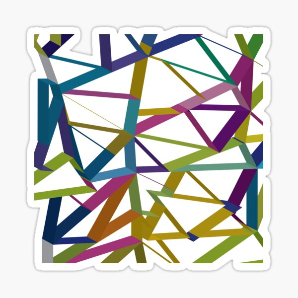"3D Futuristic GEO " Sticker for Sale by uniqueD | Redbubble