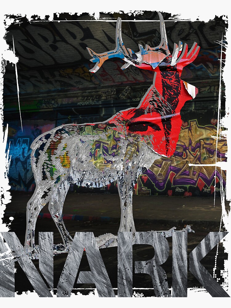 "NARK Graffiti Stag" Sticker by nark | Redbubble
