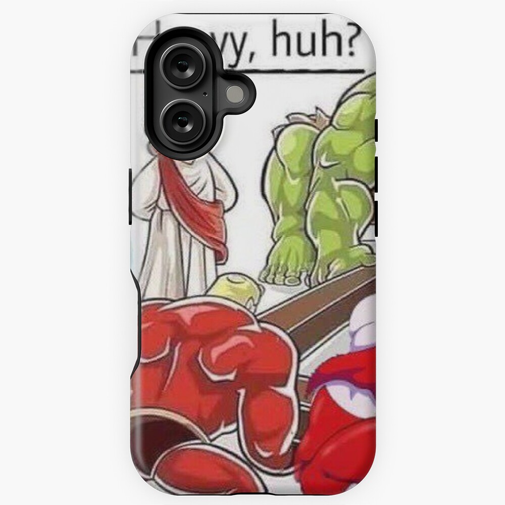 "heavy, huh?" Sticker for Sale by P34NUTXD | Redbubble