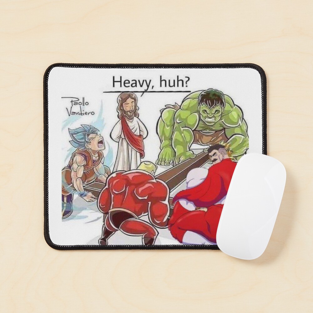 "heavy, huh?" Sticker for Sale by P34NUTXD | Redbubble