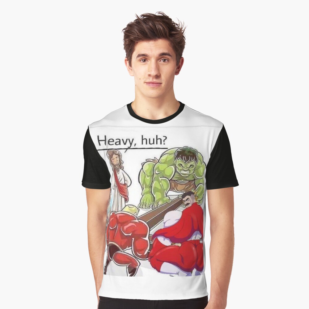 "heavy, huh?" Sticker for Sale by P34NUTXD | Redbubble