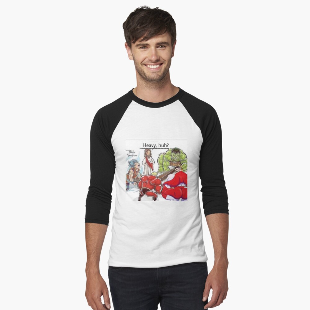 "heavy, huh?" Sticker for Sale by P34NUTXD | Redbubble