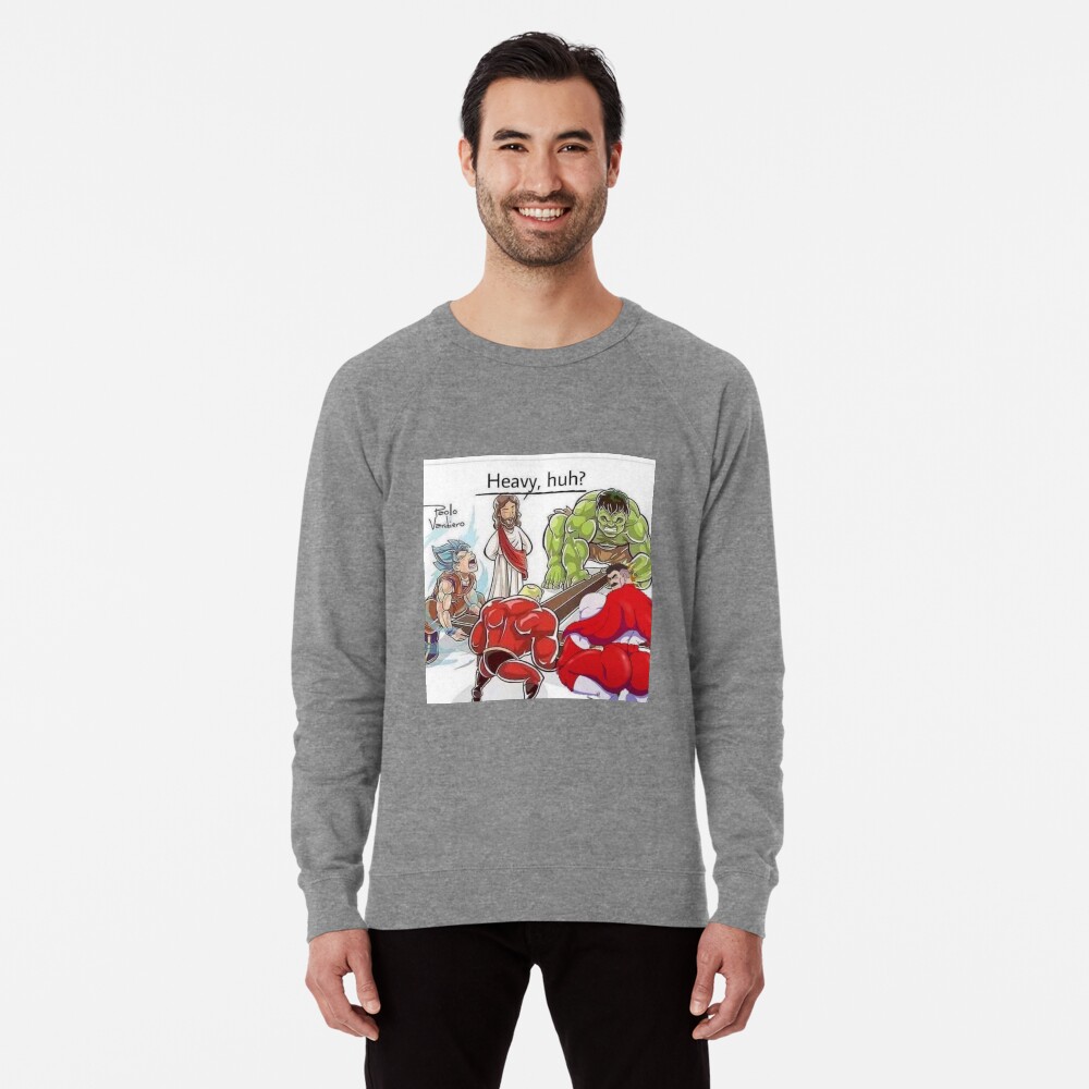 "heavy, huh?" Sticker for Sale by P34NUTXD | Redbubble