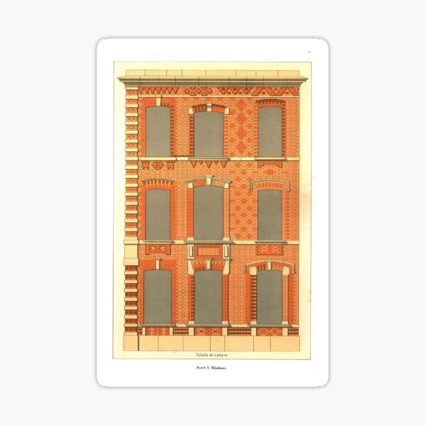 "Vintage Details of Victorian Architecture - Windows" Sticker for Sale ...