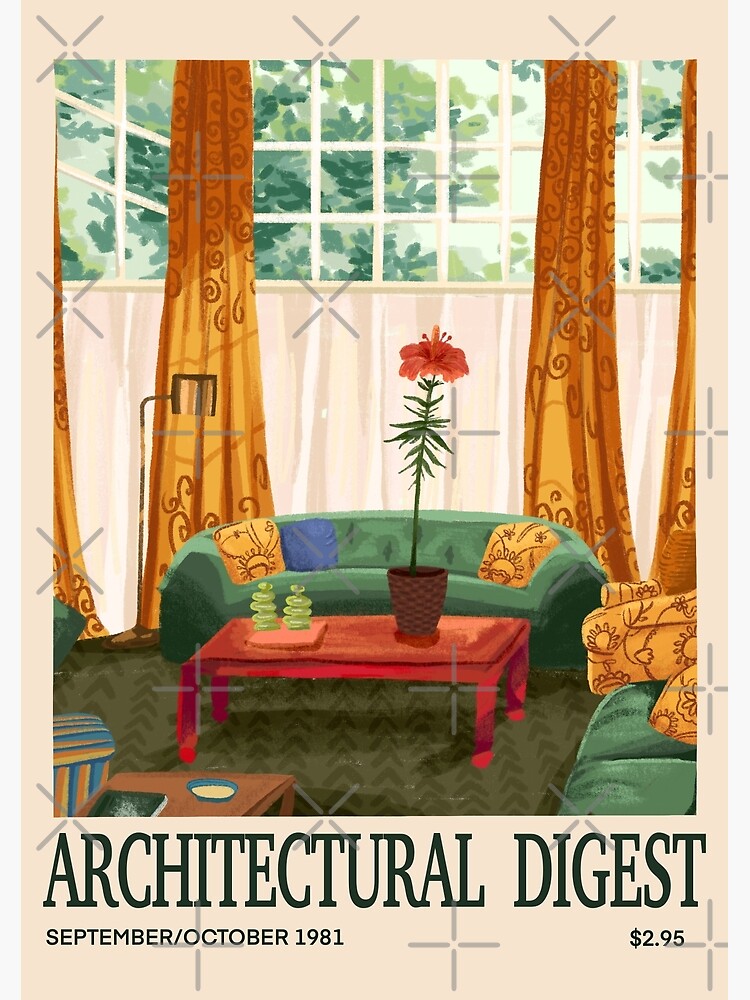 "Inspired in Architectural Digest vintage Cover 1981" Poster for Sale ...