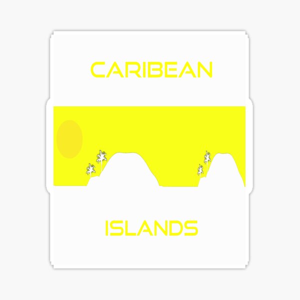 "Caribean Islands" Sticker for Sale by porfysoundtrack | Redbubble