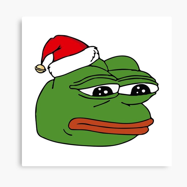 "Christmas Pepe" Canvas Print by widmore | Redbubble
